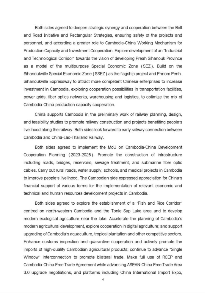 Joint Statement between the Kingdom of Cambodia and the People’s ...